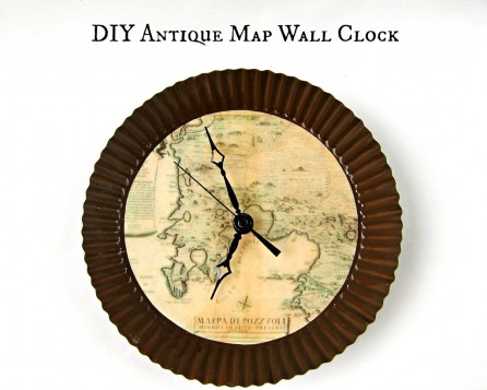 Make a Map Themed Wall Clock - Morena's Corner