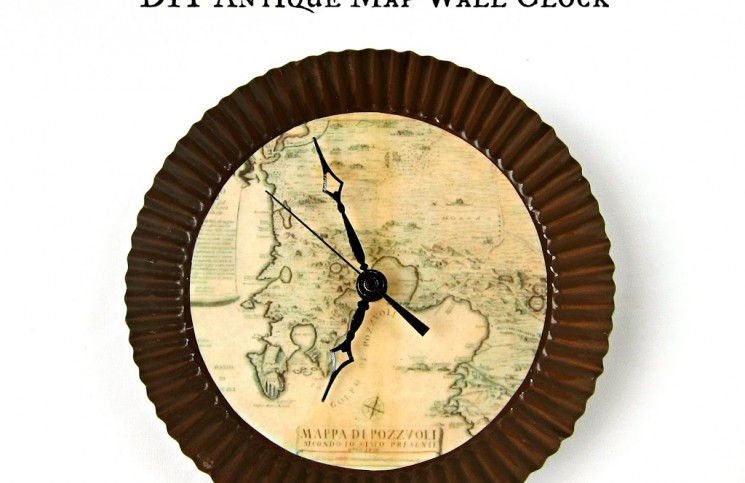 Make a Map Themed Wall Clock - Morena's Corner