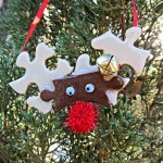 Reindeer Puzzle Piece Ornament - Morena's Corner