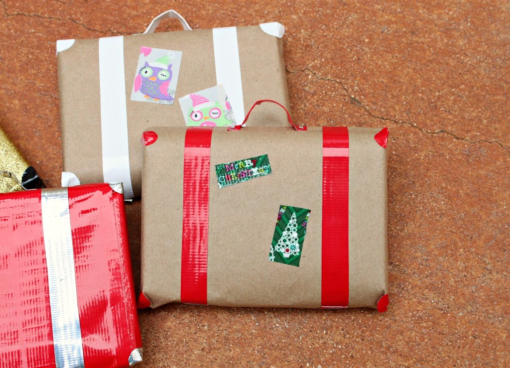 How To Make Suitcase Gift Wrap With Duck Tape Morena s Corner How To Make Suitcase Gift Wrap With Duck Tape Morena s Corner