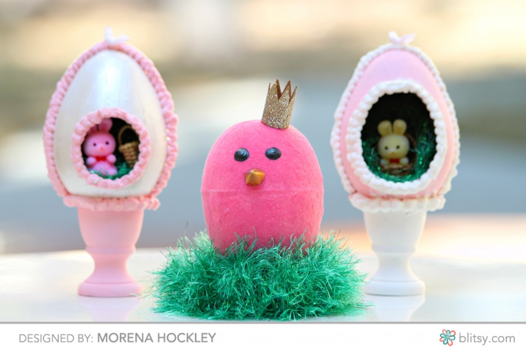 Flocked Chick DIY from Styrofoam - Morena's Corner