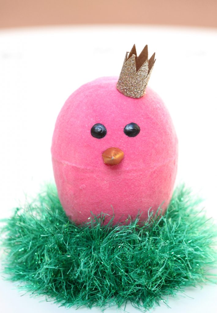 Flocked Chick DIY from Styrofoam - Morena's Corner