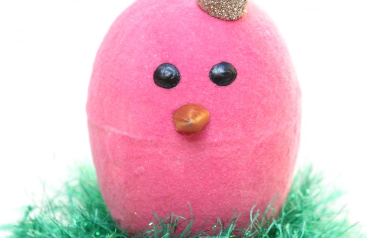 Flocked Chick DIY from Styrofoam - Morena's Corner