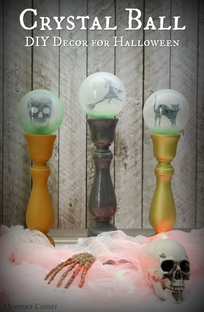 Crystal Ball DIY Decor for Halloween - Morena's Corner