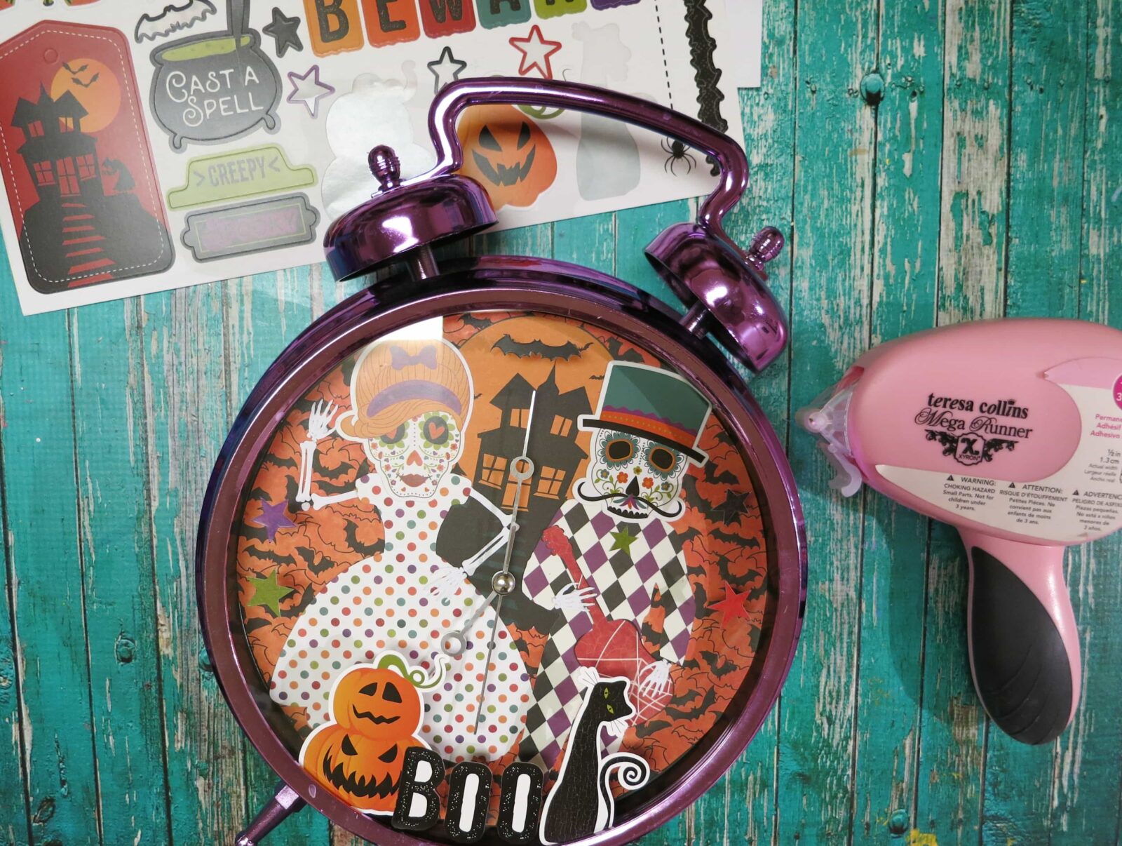 Spooky Halloween Clock Tutorial: Skeletons and Bats, Oh My! - Morena's ...