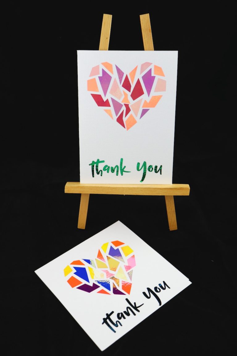 DIY Foil Cards Made Using Opal Vinyl - Morena's Corner