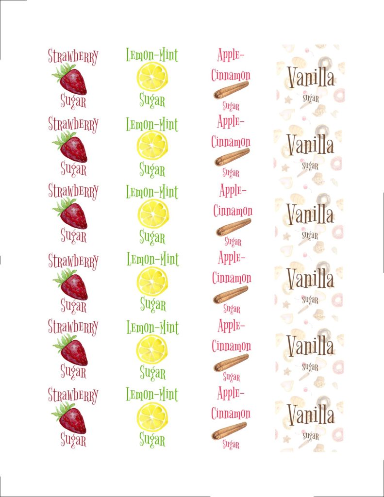 Flavored Sugar Recipes with Free Printable Labels - Morena's Corner