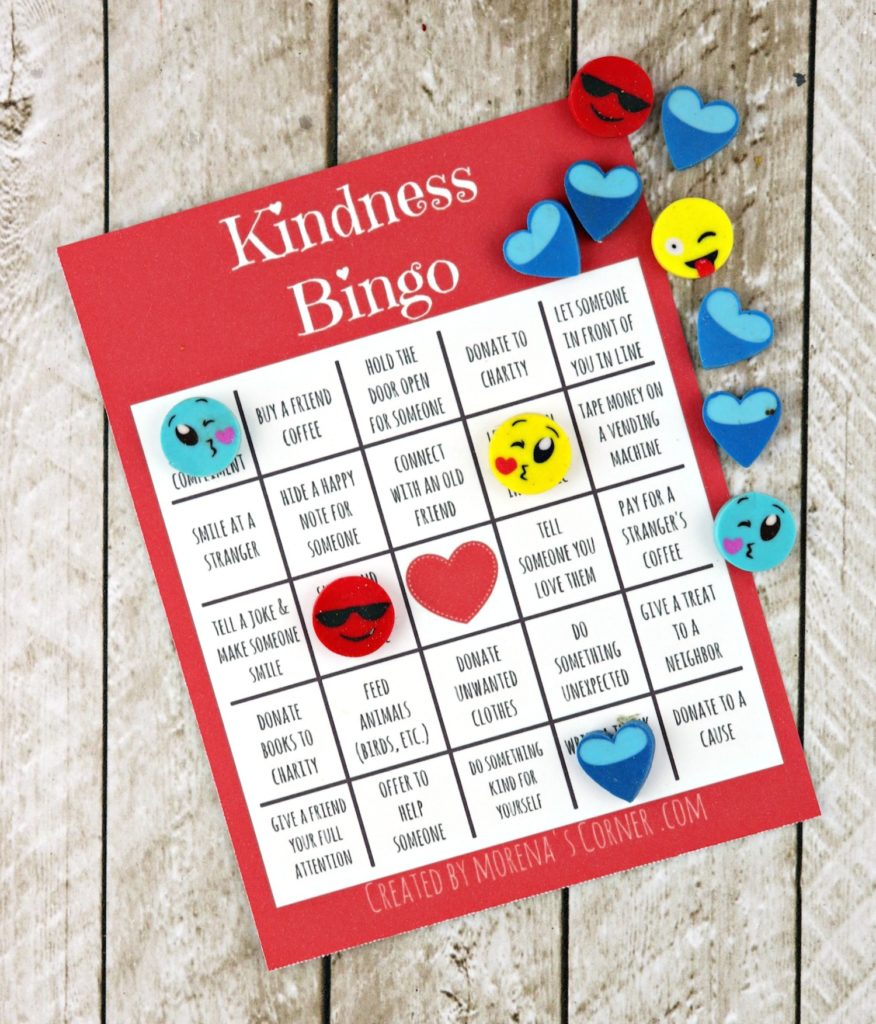 Kindness Bingo Printable Gift or Activity - Morena's Corner