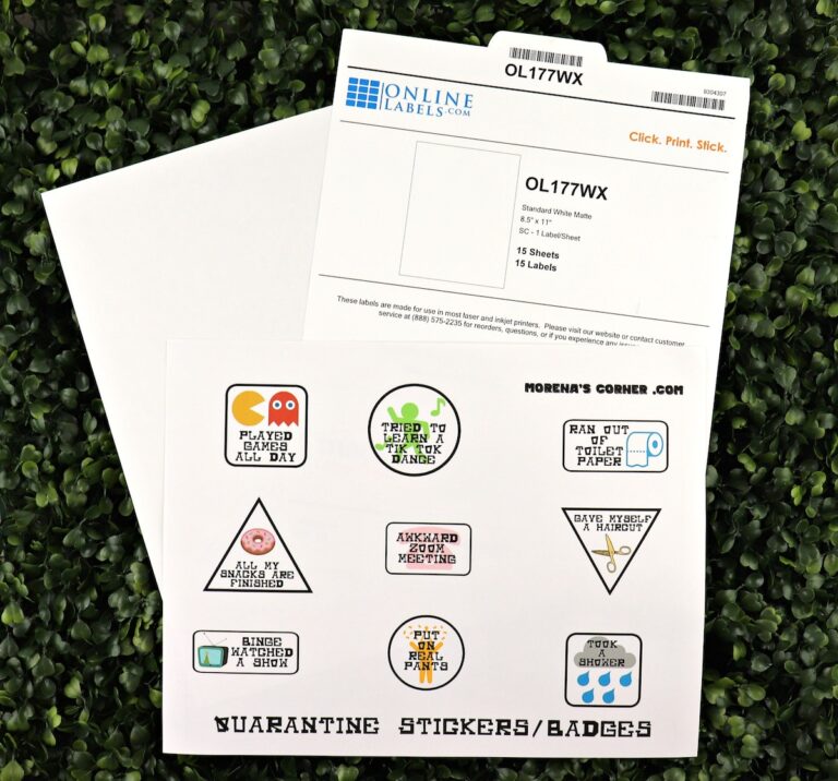 Quarantine Stickers Printable for Badges or Planners - Morena's Corner