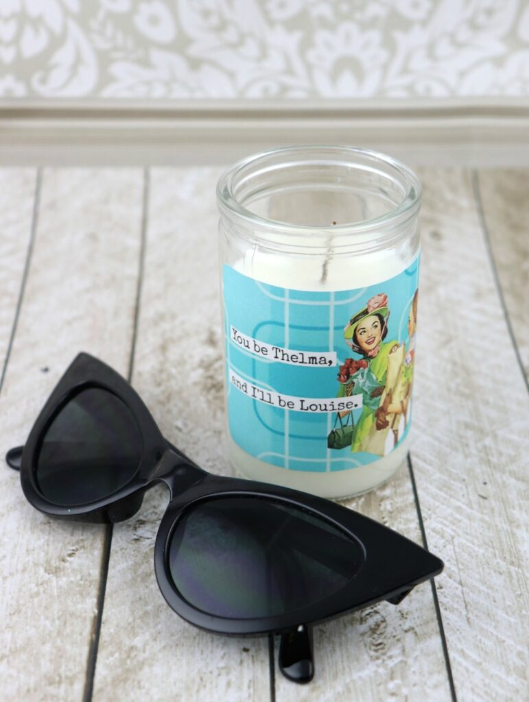 Retro Candle Label Printable Inspired by Anne Taintor - Morena's Corner