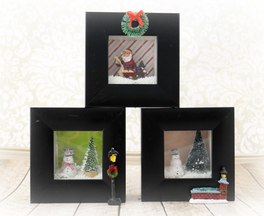 Snow Globe Shadow Boxes: DIY Christmas Decor - Morena's Corner