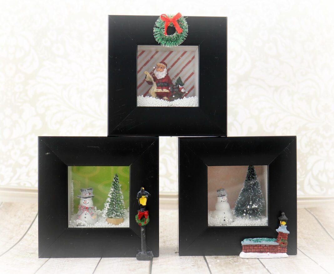 Snow Globe Shadow Boxes: DIY Christmas Decor - Morena's Corner