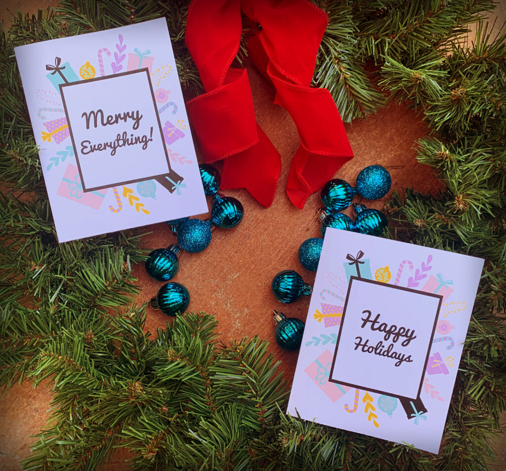 Free Printable Holiday Cards Template - Morena's Corner
