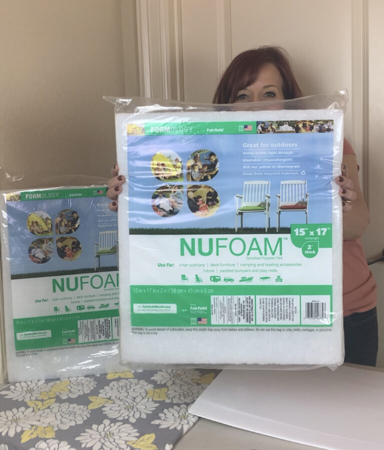 DIY Stadium Seat made with NuFoam - Morena's Corner