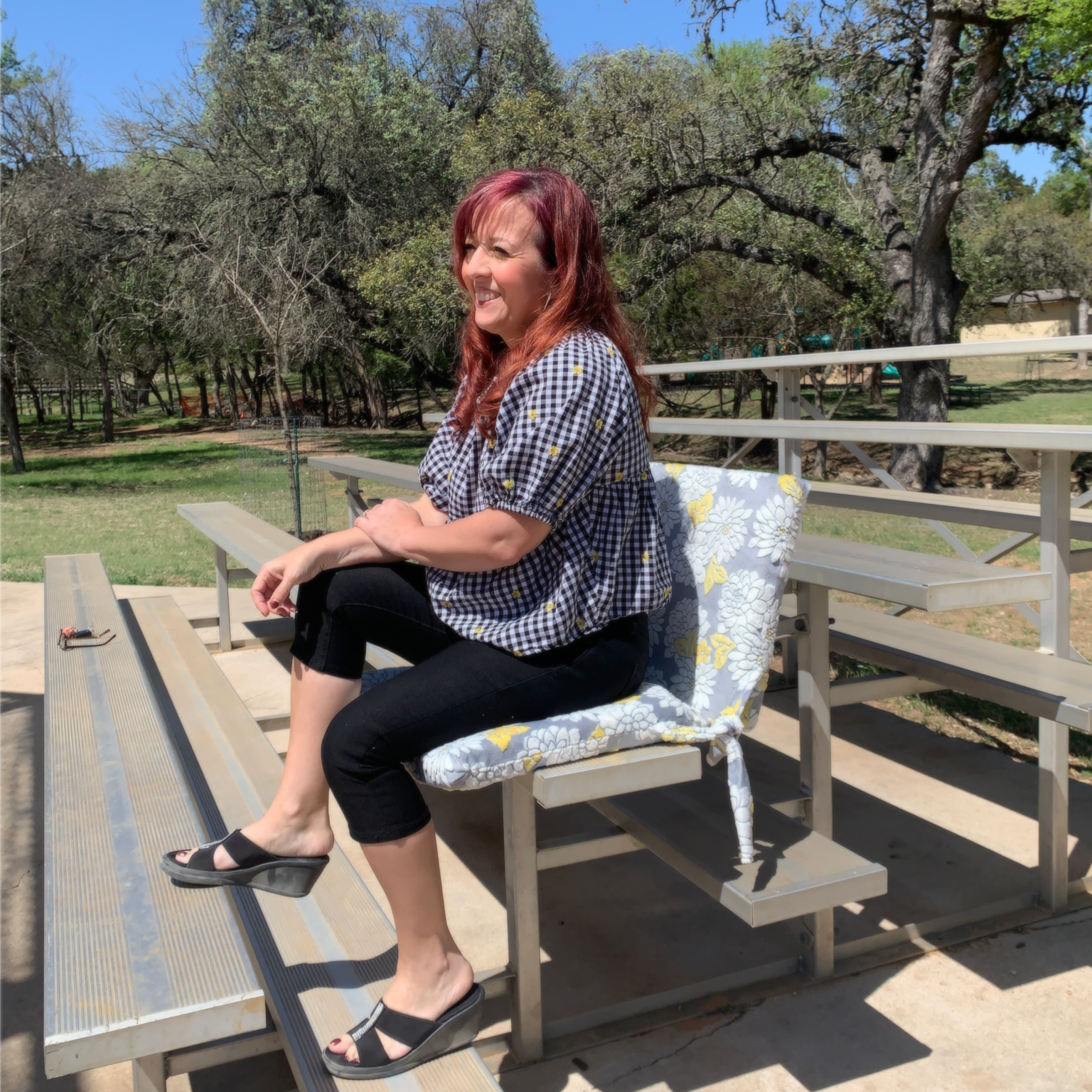 DIY Stadium Seat made with NuFoam - Morena's Corner