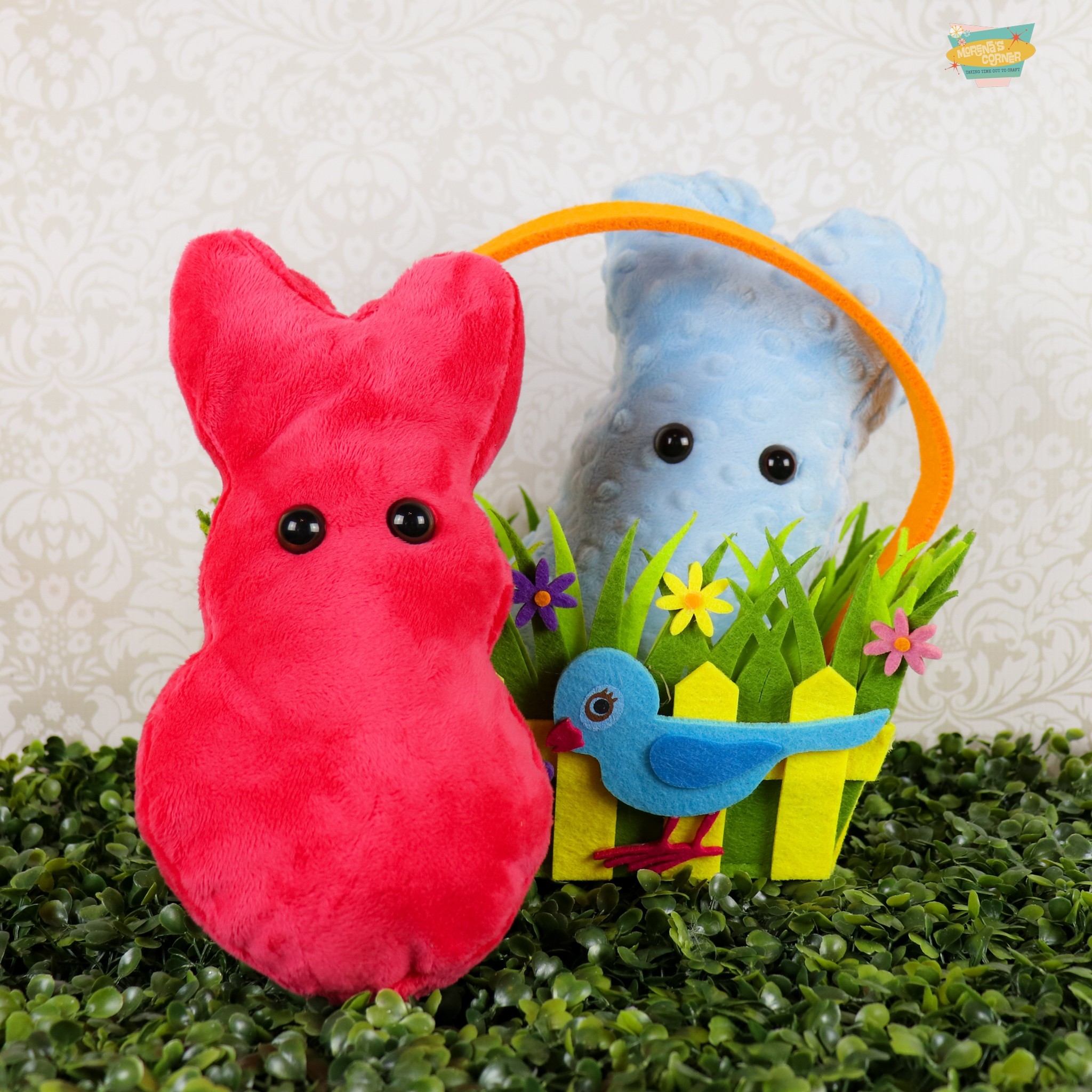 DIY Bunny Peeps Plush with Pattern - Morena's Corner