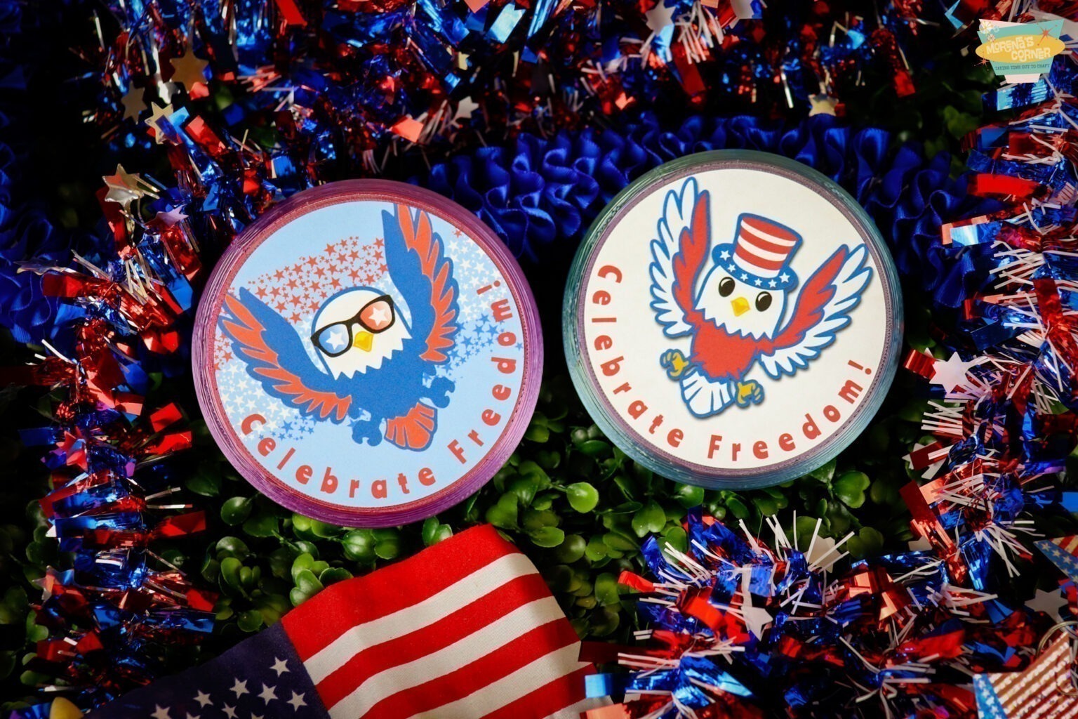 Patriotic Sticker Printables for Fourth of July - Morena's Corner