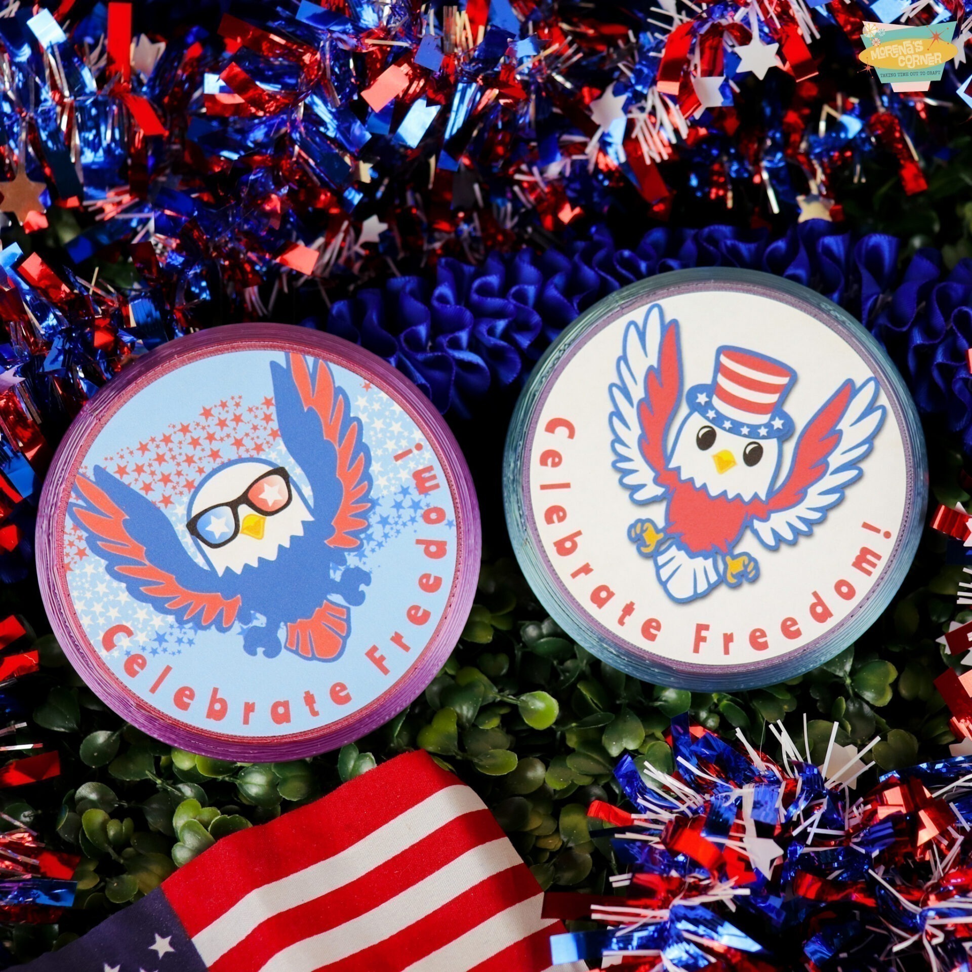 Patriotic Sticker Printables for Fourth of July - Morena's Corner
