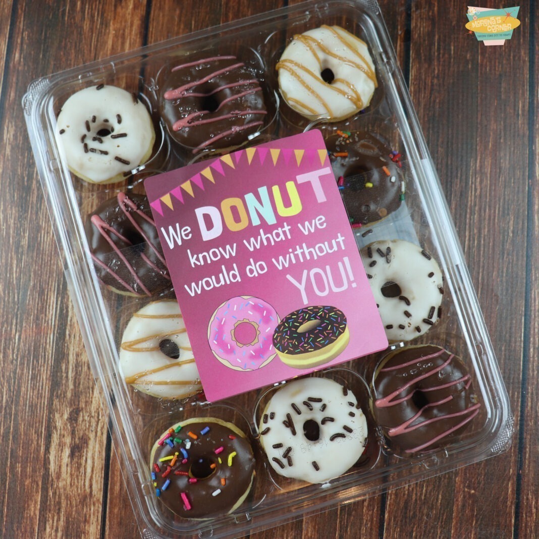 Donut Gift Free Printable Sticker Label - Morena's Corner