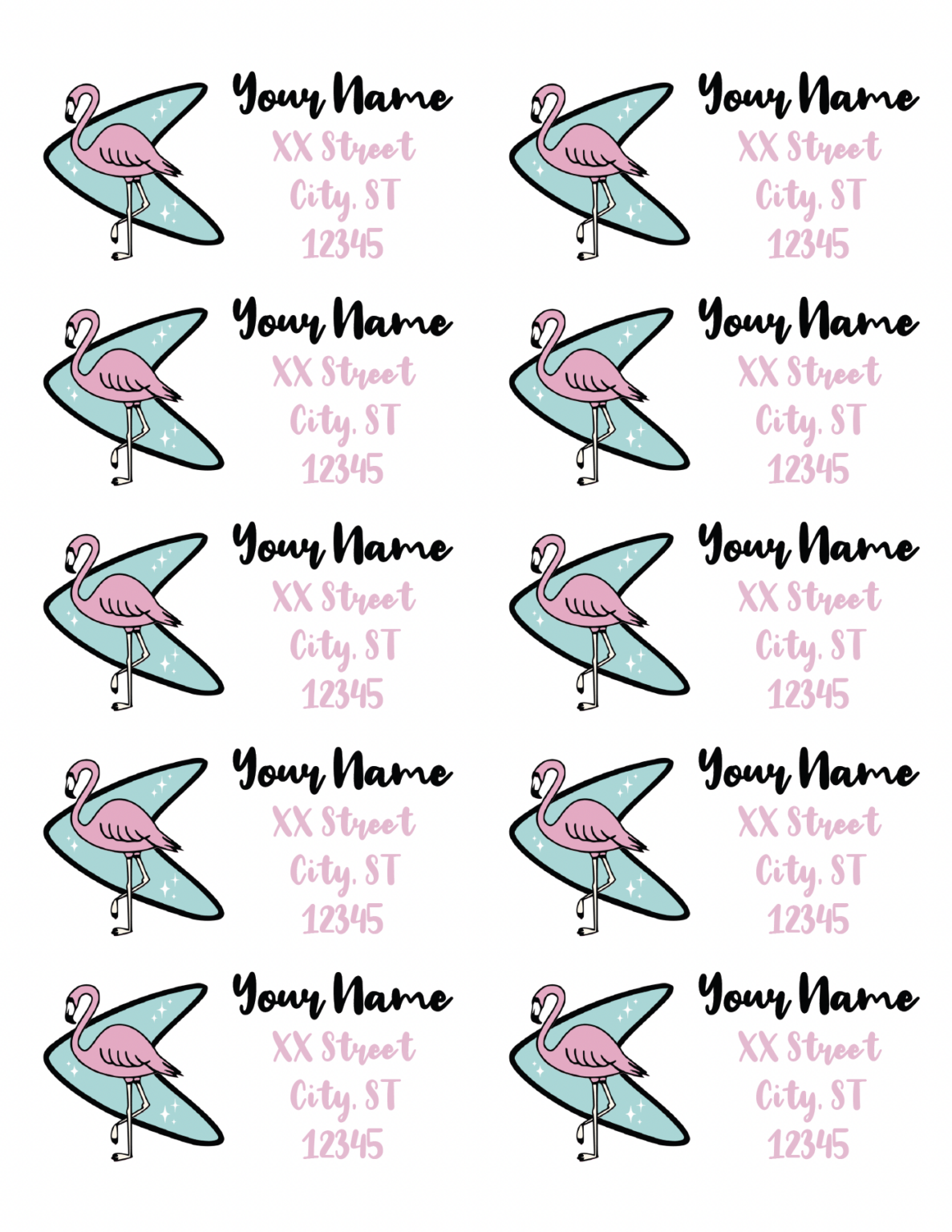 Free Printable Custom Address Label Templates - Morena's Corner