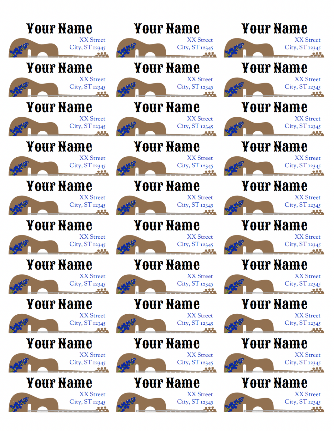 Free Printable Custom Address Label Templates - Morena's Corner
