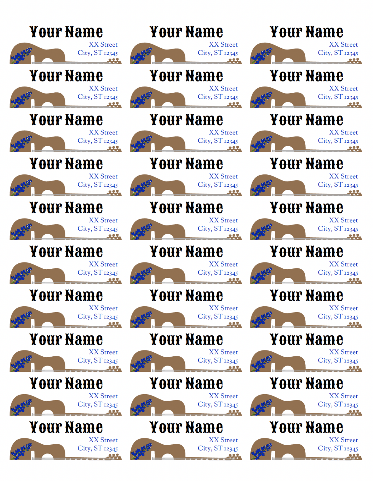 Free Printable Custom Address Label Templates - Morena's Corner