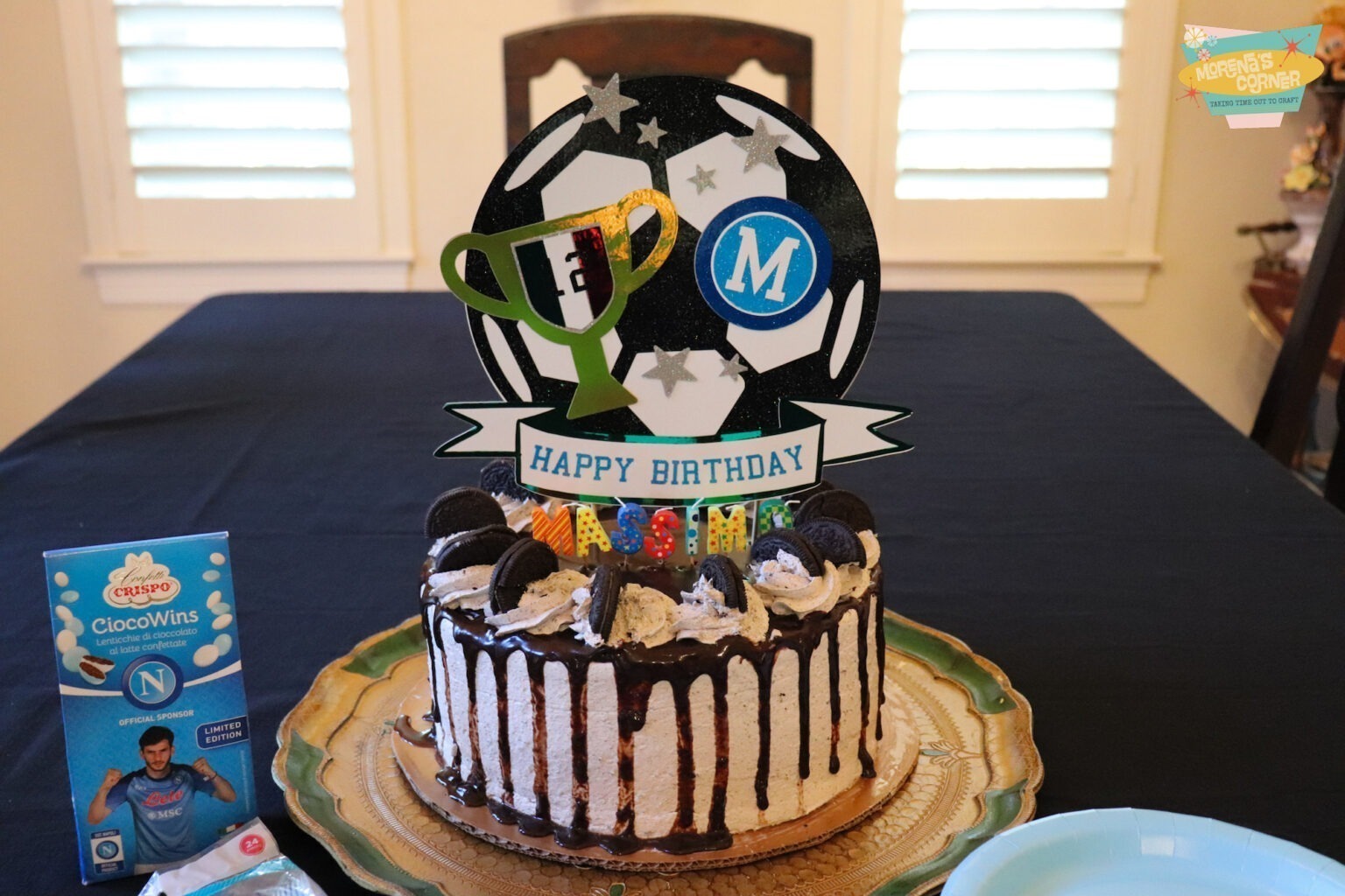 DIY Soccer Cake Topper with Vinyl - Morena's Corner
