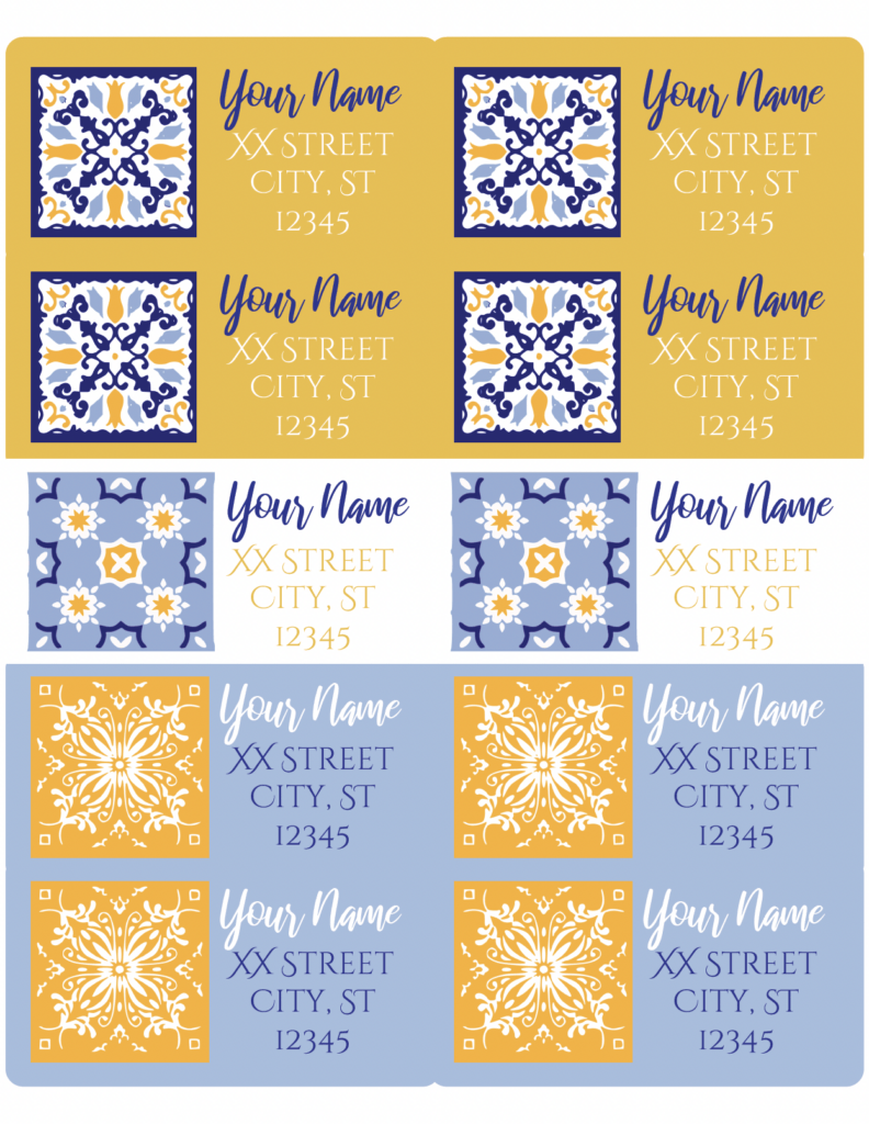 Free Printable Custom Address Label Templates - Morena's Corner