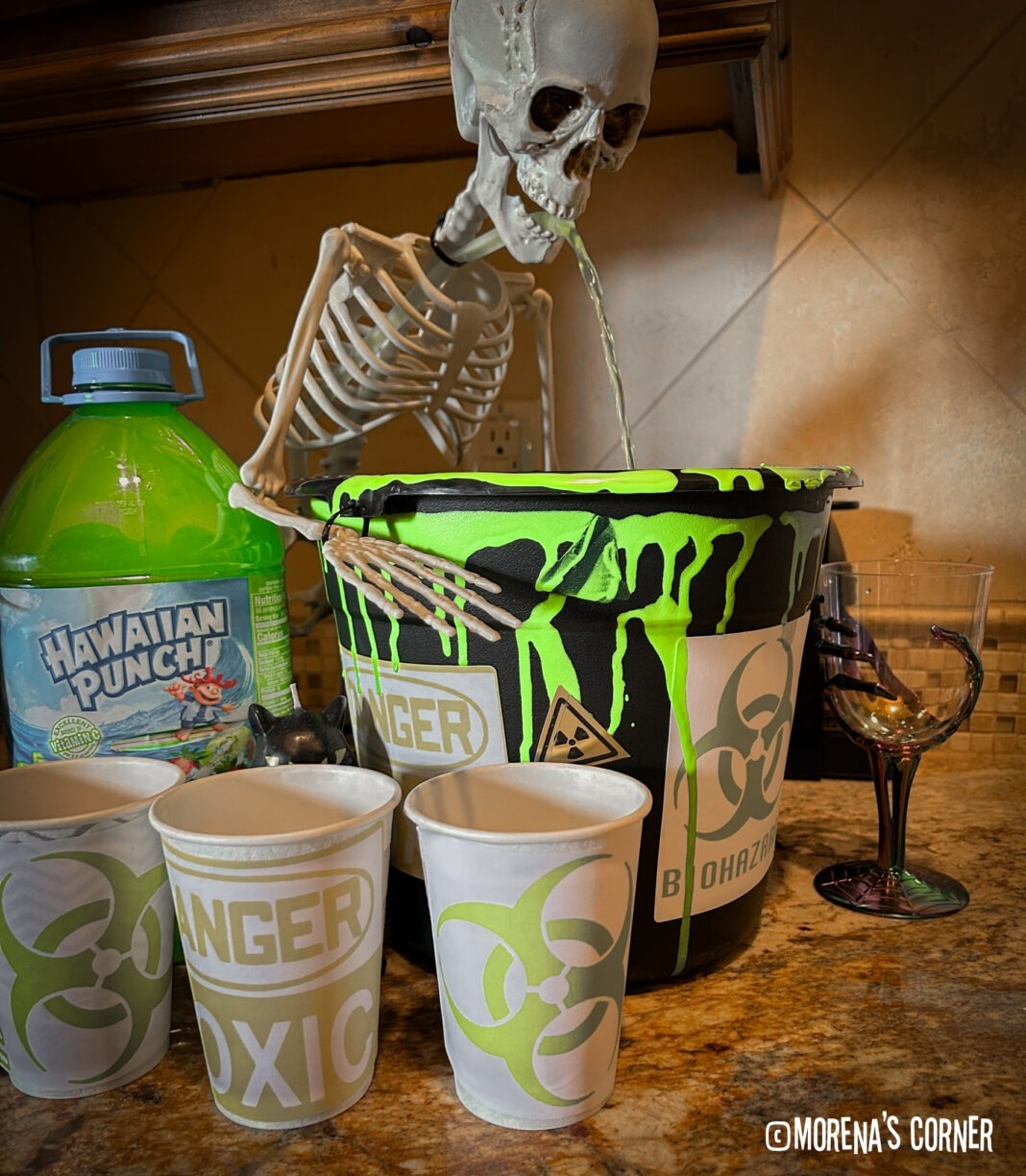 Puking Skeleton Punch Bowl Tutorial - Morena's Corner