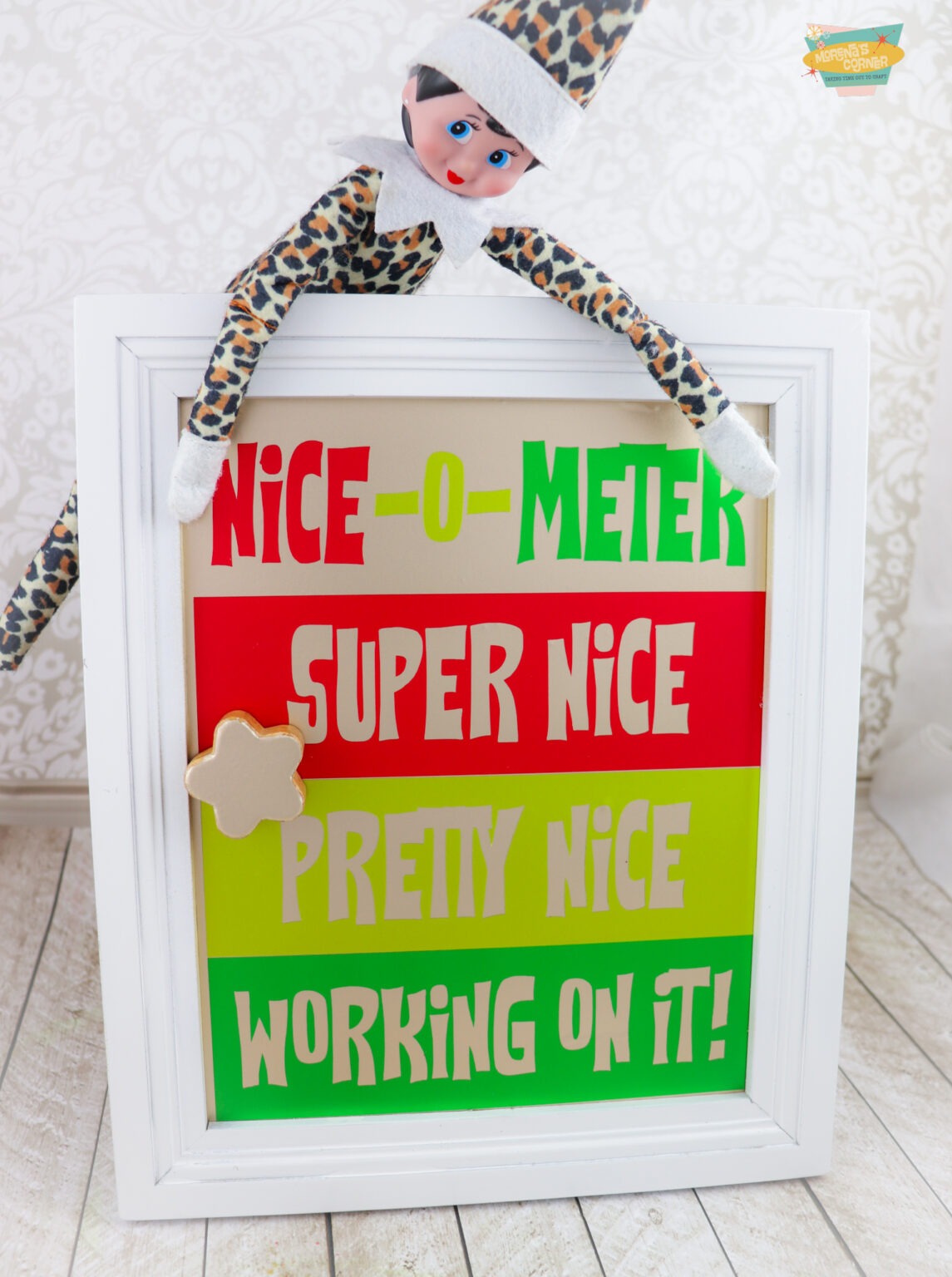 Nice-O-Meter Christmas Sign Tutorial - Morena's Corner